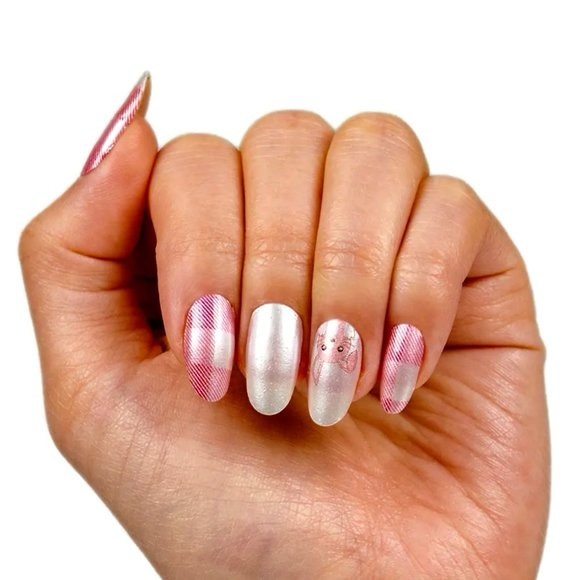 Color Street | Makeup | Color Street Funny Bunny Pink White Gingham ...